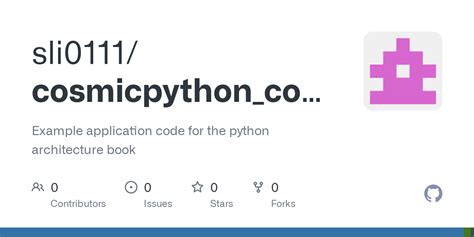 github sli0111 cosmicpython code example application code for the python architecture book