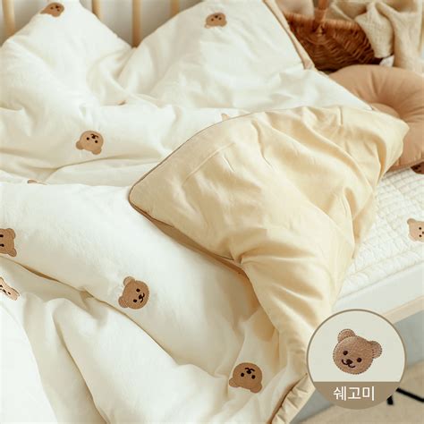 포근한 모달 아기 차렵이불 쉐고미 자수 이랜드몰