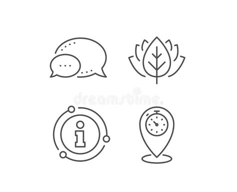 Timer Line Icon Time Sign Location Pointer Symbol Vector Stock