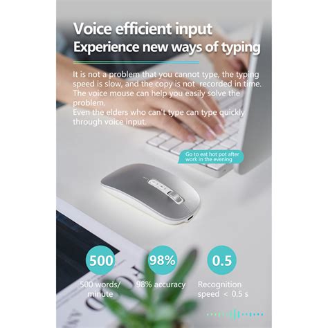 Ai Smart Voice Mouse Speech To Text Mouse Rechargeable 24g Wireless