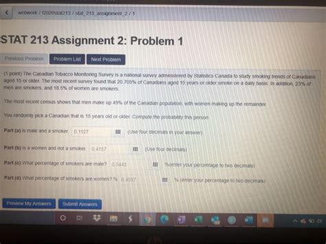 Solved Webwork 12020stat213 Stat213assignment211 Stat