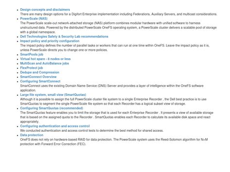 Powerscale Considerations With Smb Configuration Best Practices—dell Storage With Diort