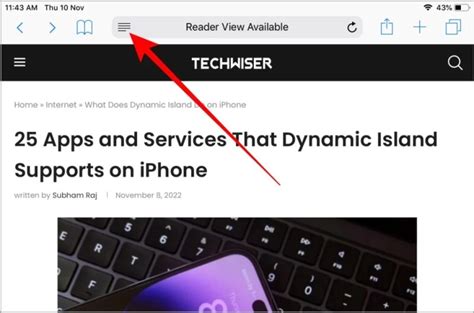 how to enable reader view mode in safari on ios alteroid
