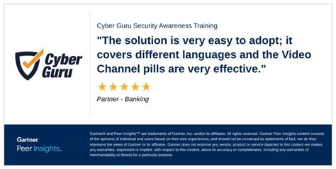 Cyber Guru On Linkedin Cybersecurityawareness Gartnerpeerinsights Customersatisfaction…