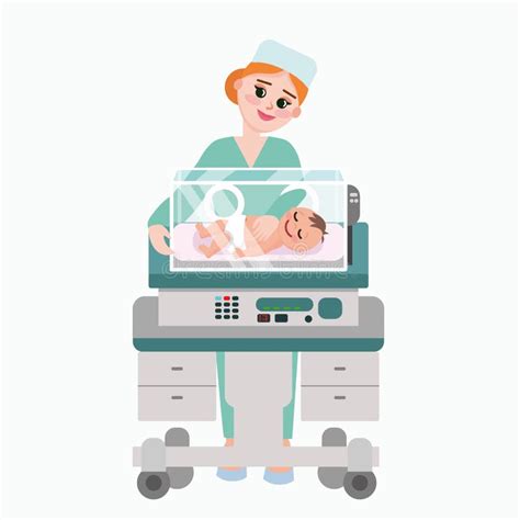 做小孩的身体检查的儿科医生医生婴孩传染媒介的设置，男性和女性医生核对 向量例证 插画 包括有 医院 动画片 138435177