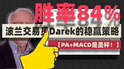 开年暴击1000笔实盘交易84 胜率波兰超级交易员Darek的稳赢策略PA MACD就是真圣杯 捅破交易的窗户纸 macd