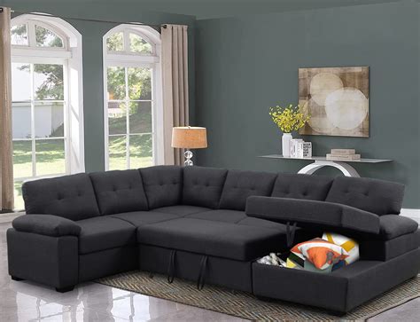 Sectional Couches That Turn Into Beds Image To U