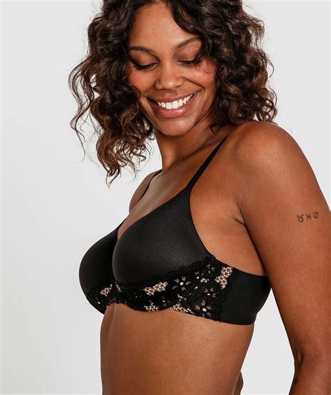 Bras N Things Planet Bliss Lace Double Push Up Bra Black 01238901