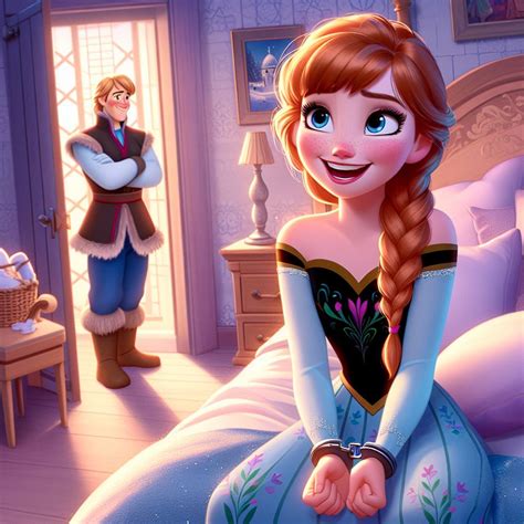 Handcuffed Anna In The Bedroom With Kristoff By Darkfoxai On Deviantart