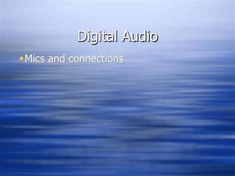 Ppt Digital Audio Powerpoint Presentation Free Download Id5018791