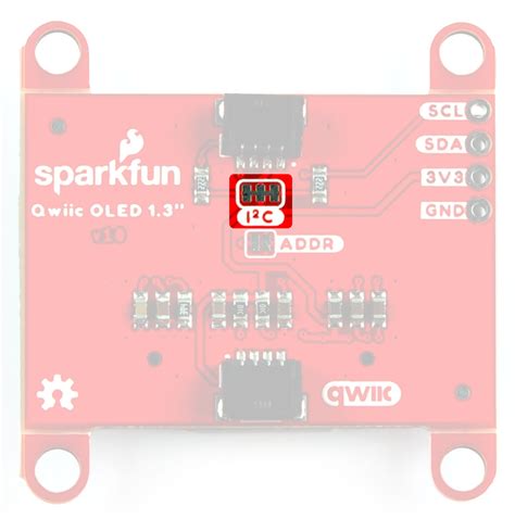 Hardware Overview SparkFun Qwiic OLED 1 3in 128 X 64 White Pixels
