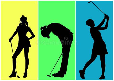 Golf Girls Stock Vector Illustration Of Ball Female 4433117