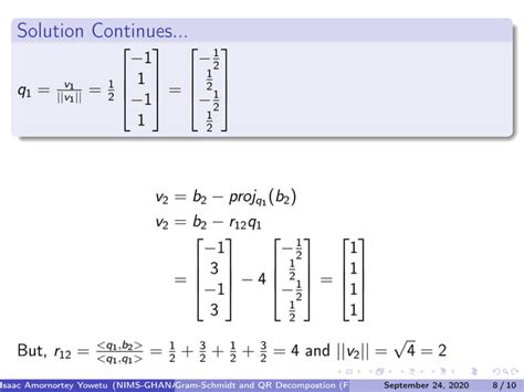 Gram Schmidt And Qr Decomposition Factorization Of Matrices Pdf