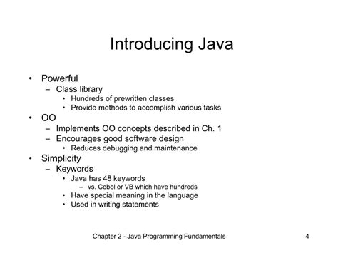 Ppt Chapter 2 Java Programming Fundamentals Powerpoint Presentation