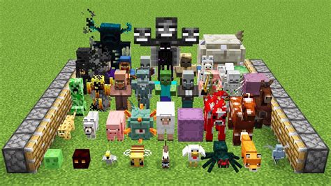 All Minecraft Mobs Combined Youtube