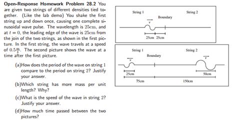 Solved Open Response Homework Problem You Are Given Two Chegg