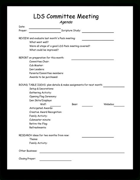 Girl Scout Meeting Agenda Template Golfbusy