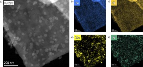 Eds Elemental Mapping Of Ctma Rub 18 Zif 8 A Dark Field Stem Image Download Scientific