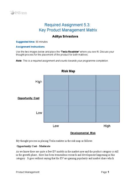 Isbpm Assignment 53 Aditya Srivastava Pdf Electric Vehicle Business