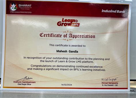 Gandla Mahesh On Linkedin Apprication For Efforts