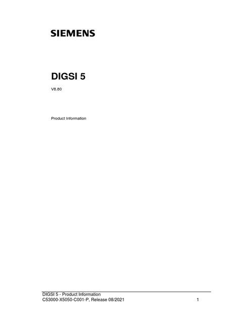 Product Information Digsi 5 V08 80 Pdf Installation Computer Programs Microsoft Windows