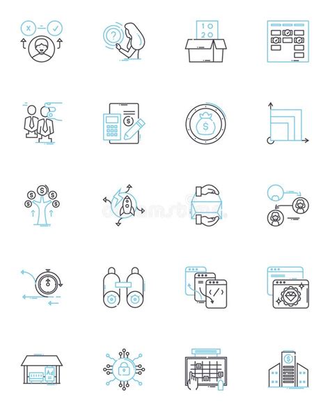 Flexible Planning Linear Icons Set Agile Adaptable Versatile