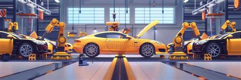 A Dynamic Image Capturing The Energy Of A Modern Car Assembly Line With Robots And Workers