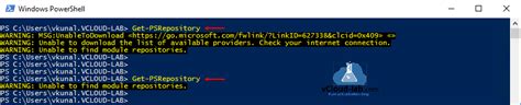 Get PSRepository WARNING Unable To Find Module Repositories VGeek Tales From Real IT System