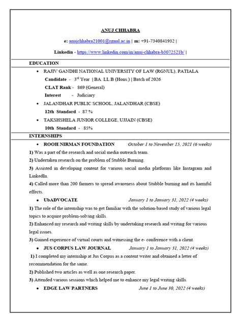 cv anuj pdf law review academic publishing