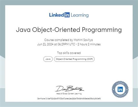 I Am Excited To Announce That Ive Completed My Java Object Oriented