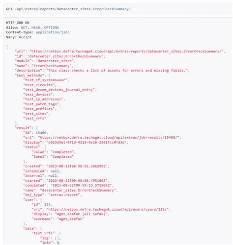 Server Error Accessing Specific Report Via API Issue 13674 Netbox