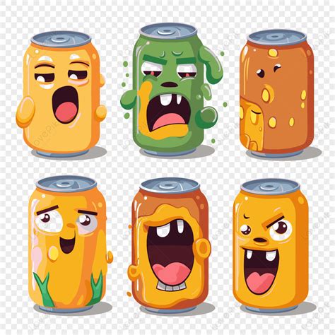 맥주 캔 클립 아트 만화 캔의 무리 벡터 Png 일러스트 무료 다운로드 Lovepik