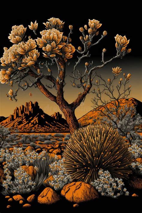 illustration of a joshua tree stock illustration illustration of