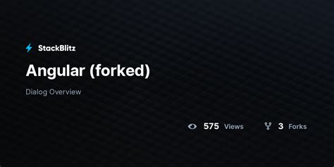 Angular Forked Stackblitz
