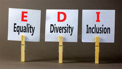 Edi Equality Diversity Inclusion Symbol Concept Words Edi Equality Diversity Inclusion On White