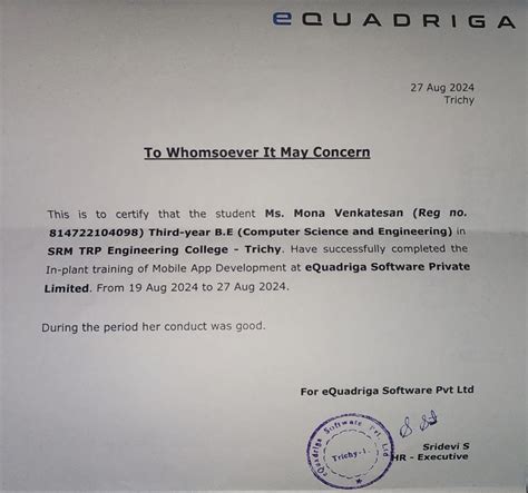 Mona Venkatesan On Linkedin Excited To Share My Internship Experience🌟 I Am Thrilled To Announce