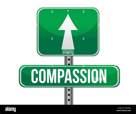 Compassion Road Sign Illustration Design Over A White Background Stock