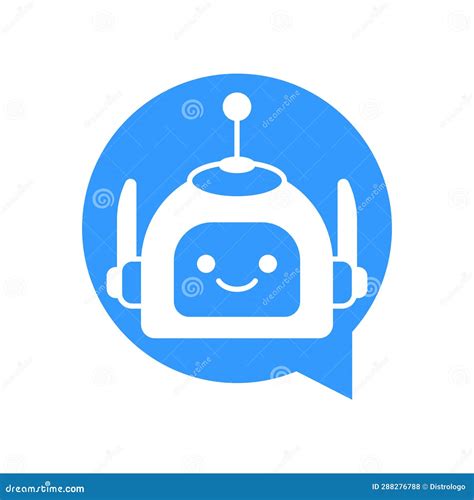 Robot Chat Bot Vector Design Robotic Assistant Icon Isolated On Bubble Speech Sign Stock Vector