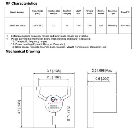 Rf Microstrip Isolator Module From 32~38ghz Buy 32 To 38ghz Rf Microstrip Isolator Module