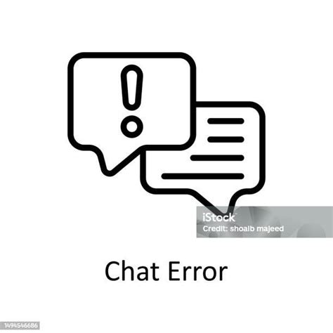 채팅 오류 벡터 개요 아이콘 디자인 그림입니다 흰색 배경에 사용자 인터페이스 기호 Eps 10 파일 경고 기호에 대한 스톡 벡터 아트 및 기타 이미지 Istock