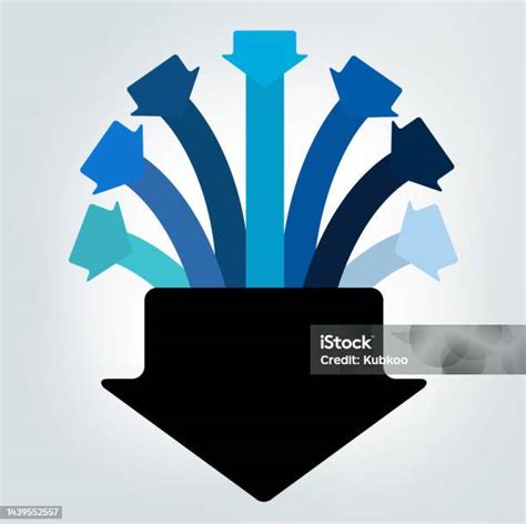 화살표가 한 점으로 병합됩니다 인포그래픽 차트 구성표 3가지 개체에 대한 스톡 벡터 아트 및 기타 이미지 3가지 개체 3