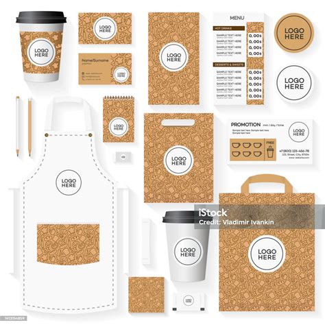 베이커리 샵의 로고 및 패턴을위한 장소로 설정된 기업 정체성 템플릿 0명에 대한 스톡 벡터 아트 및 기타 이미지 0명 고급