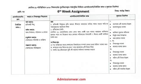 Class 7 Assignment Answer 2021 For All Subject