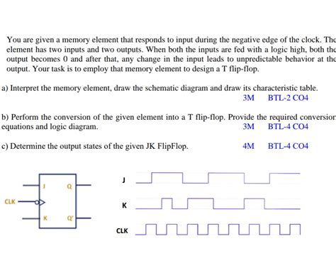 You Are Given A Memory Element That Responds To Input During The