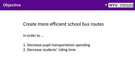School Bus Mixed Class Routing Ppt