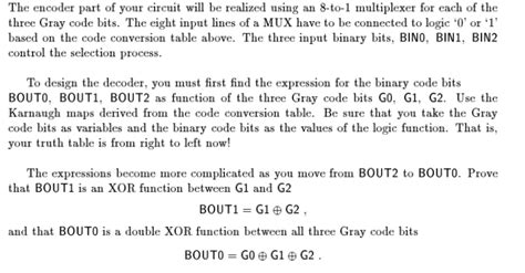 Solved The Gray Code Has The Characteristics That Only One Chegg Com