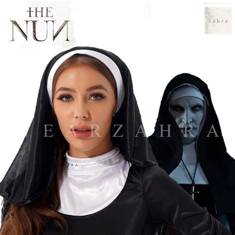 Jual Kerudung Suster Valak Costume Conjuring The Nun Penutup Kepala Pendeta Topi Kostum Seram