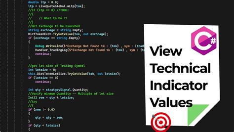 how to view indicator values inside trading system c and winforms