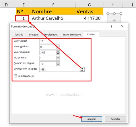 Como Crear Una Barra De Desplazamiento En Excel Ninja Del Excel