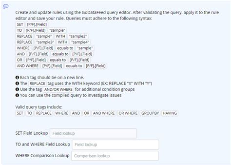 How To Use The Query Editor Godatafeed Help Center